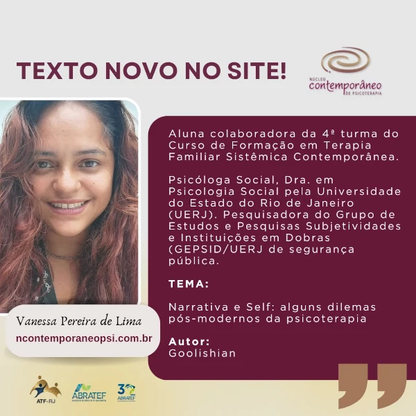 Narrativa e Self: alguns dilemas pós-modernos da psicoterapia Harold ...